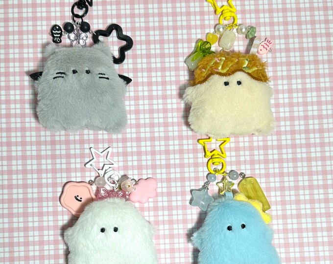 Matching Couples/friends Magnetic Plush Gatchapon Trinket Beaded Charm ...
