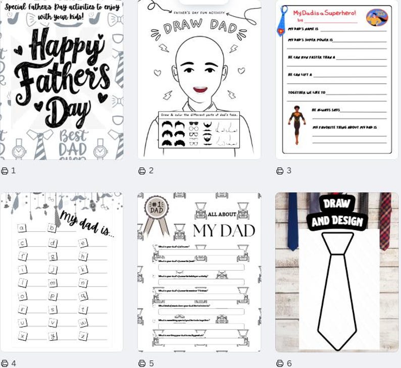 Father's Day Book - Etsy