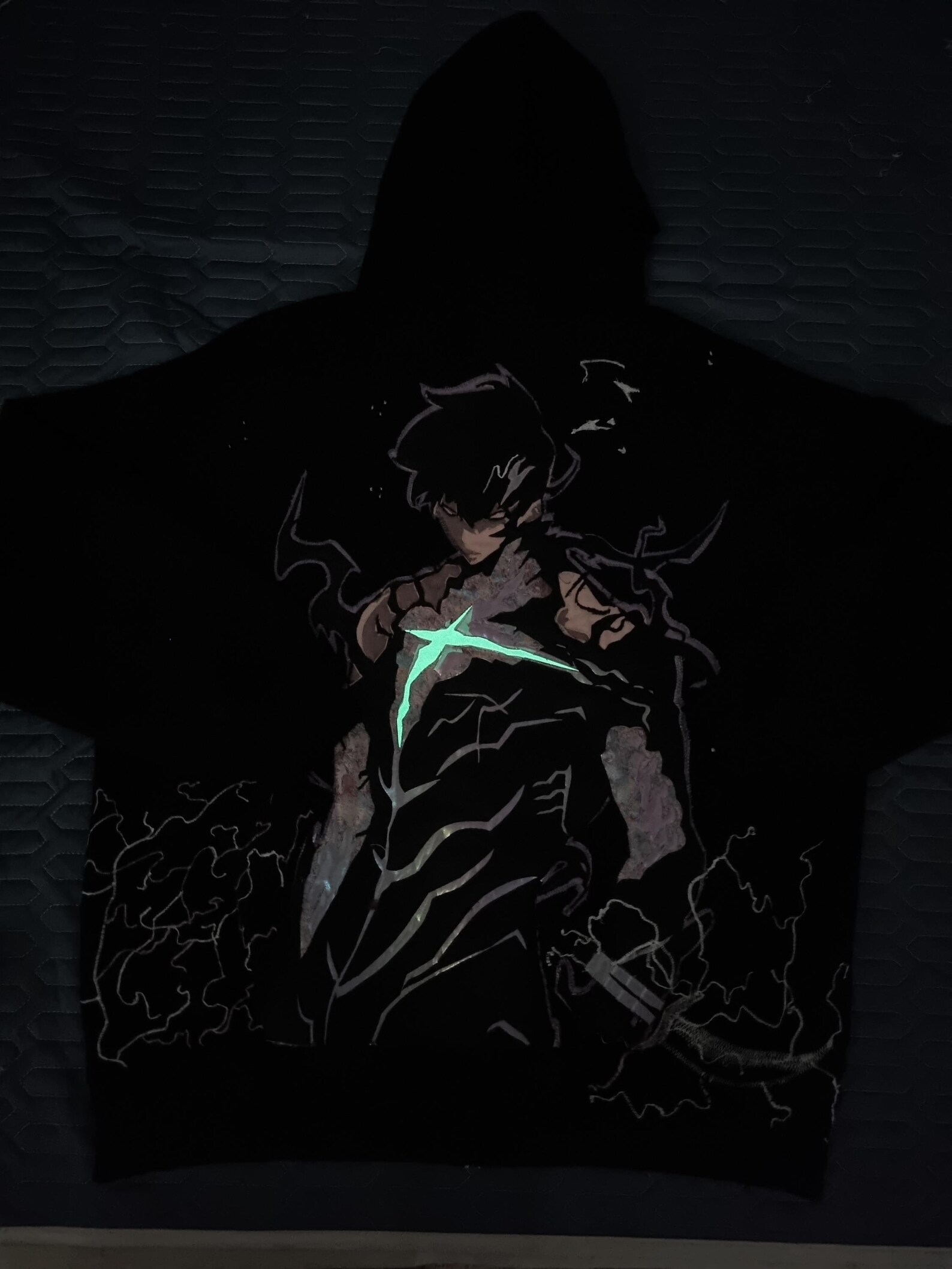 Handmade Fan Design Shadow King Anime Hoodie: Dark Fantasy Streetwear ...