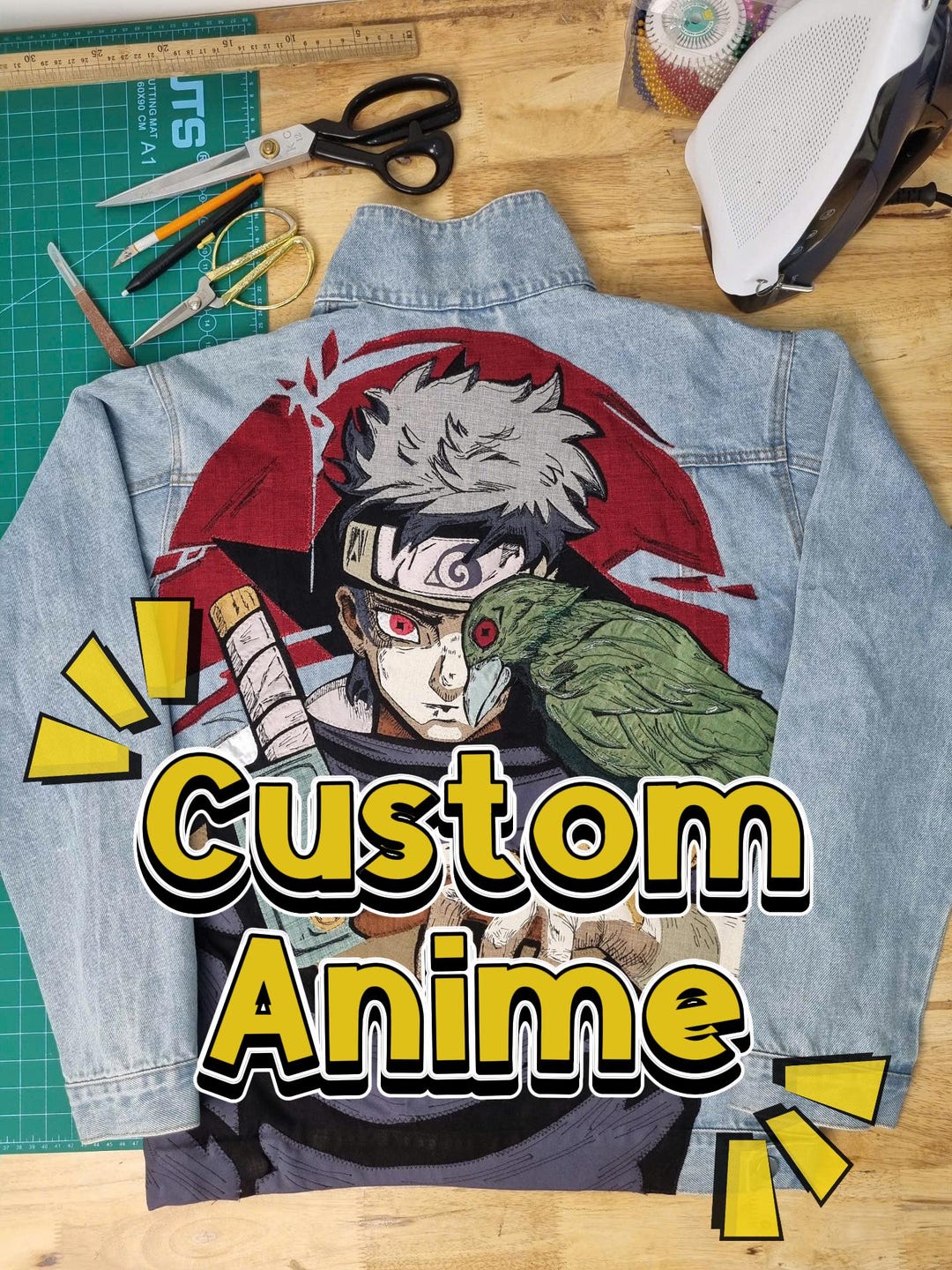 Anime Custom Hoodie Jacket, Custom Anime Jacket Handmade – Send Your ...