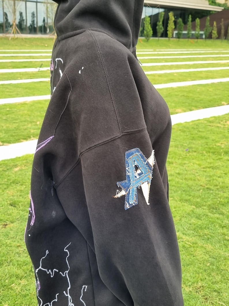 Handmade Fan Design Shadow King Anime Hoodie: Dark Fantasy Streetwear ...