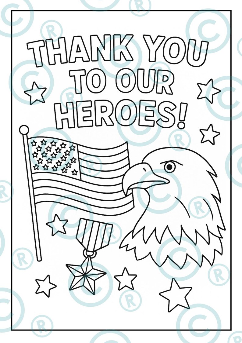 Memorial Day Coloring Pages Printable | Patriotic Kids Activity PDF ...
