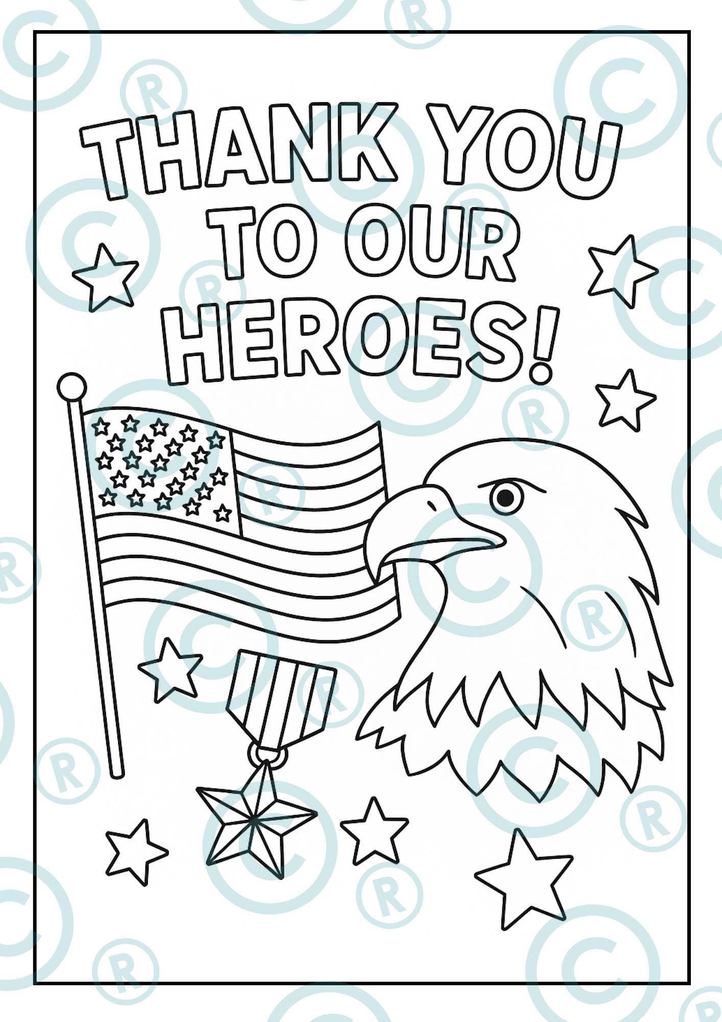 Memorial Day Coloring Pages Printable | Patriotic Kids Activity PDF ...