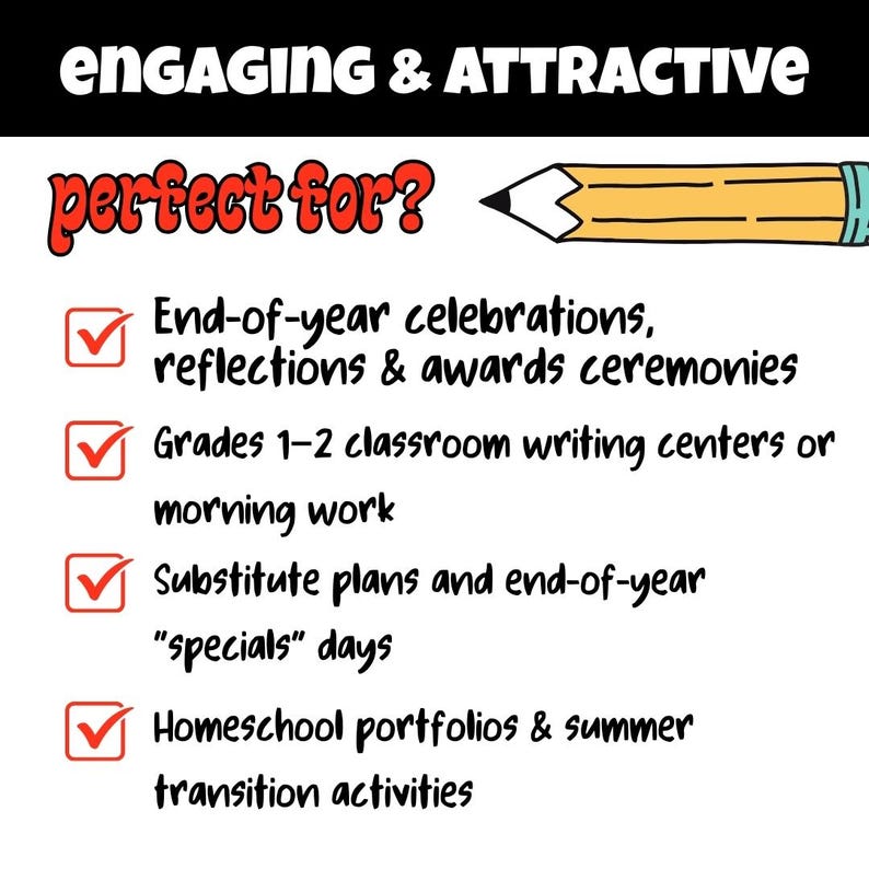 End-of-year Reflection & Awards Bundle – 4 Printable Worksheets for ...