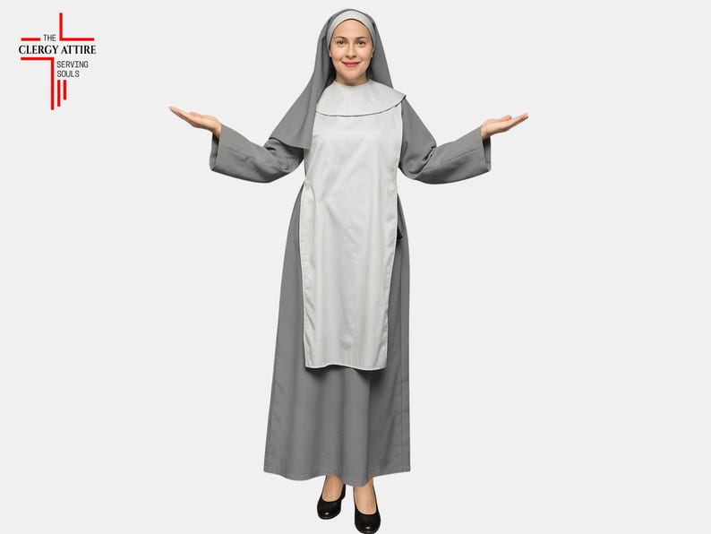 Authentic Nun Habit in Gray | Nuns Attire | Religious Clothing for ...
