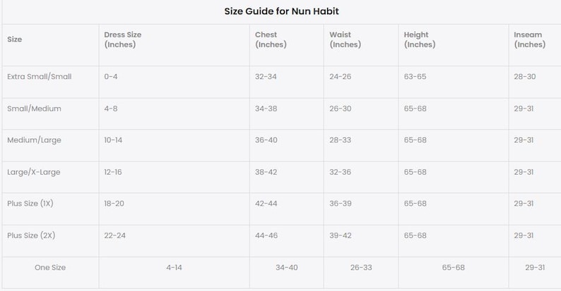 Black Nun Habit for Sisters in Modest Uniform Style, Traditional Nuns ...