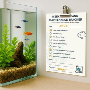 Weekly Fish Tank Maintenance Tracker – Weekly Aquarium Care Printable ...