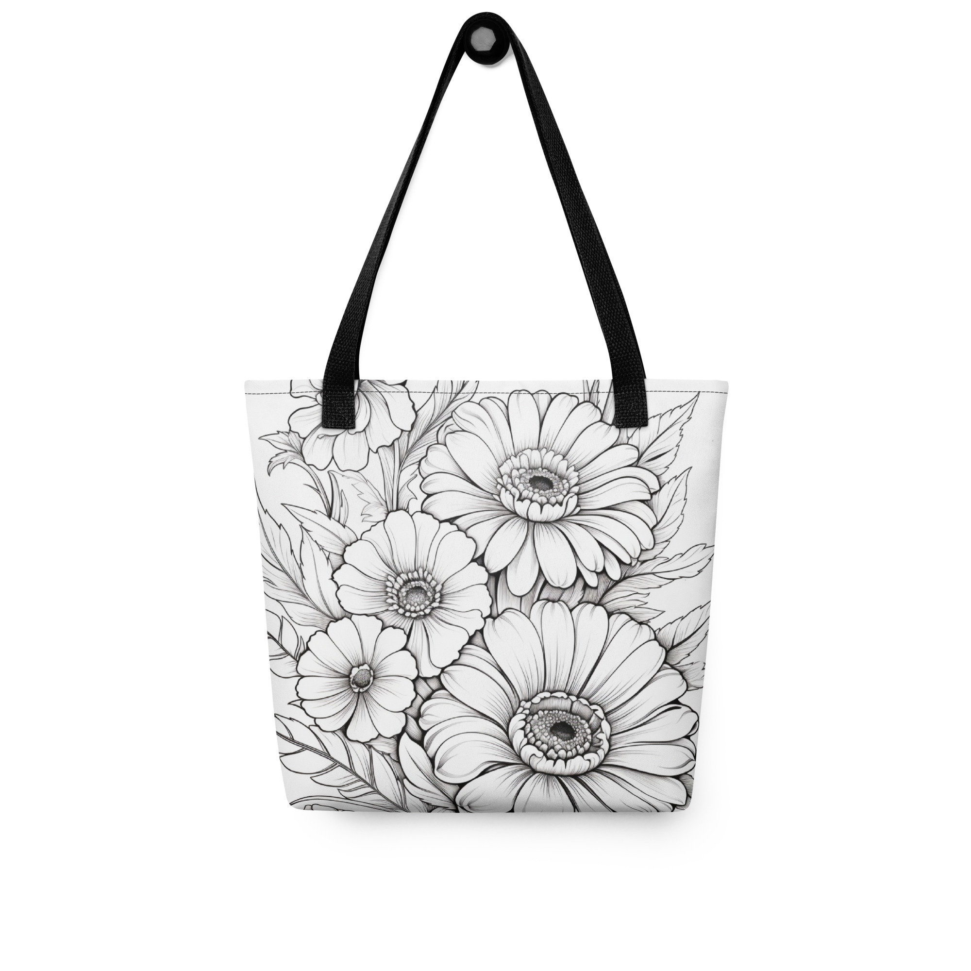 Wildflowers Coloring Book Color-me Tote Bag, DIY Custom Bag - Etsy