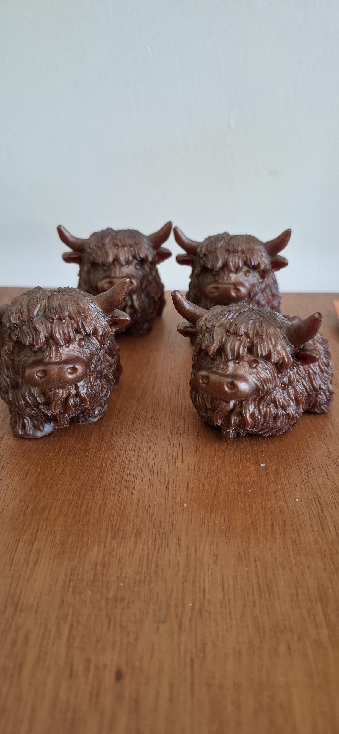 Large Herd of Five Highland Cow Figurines. Fun and Fabulous With Lots ...