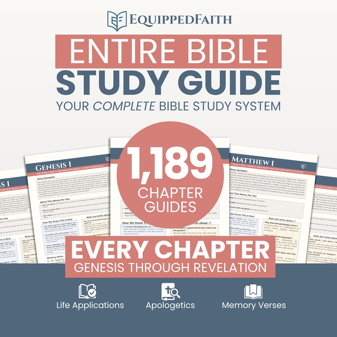 Bible Study Guide PDF: 1,189 Chapters Covering All 66 Books, Printable ...