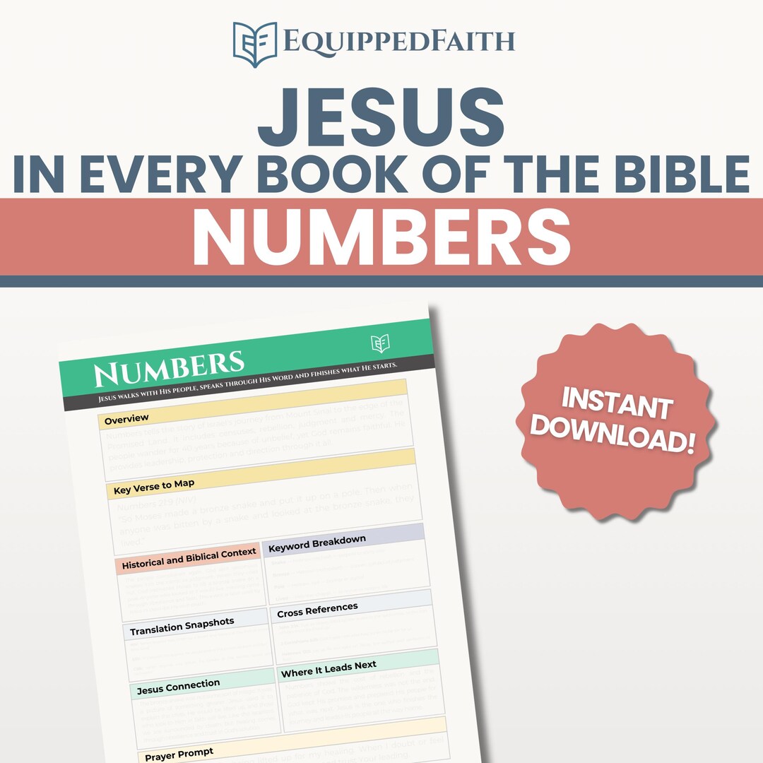 Numbers Bible Study: Jesus in Numbers - Printable Guide W/ Verse ...