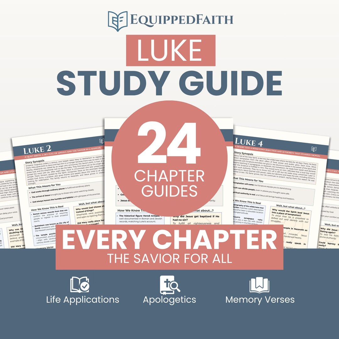 Luke Bible Study Guide: Christian Devotional With Apologetics (PDF ...