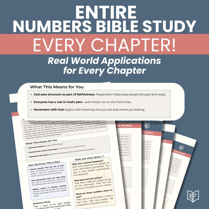 Numbers Bible Study Guide: Chapter Synopsis, Apologetics (PDF Printable ...