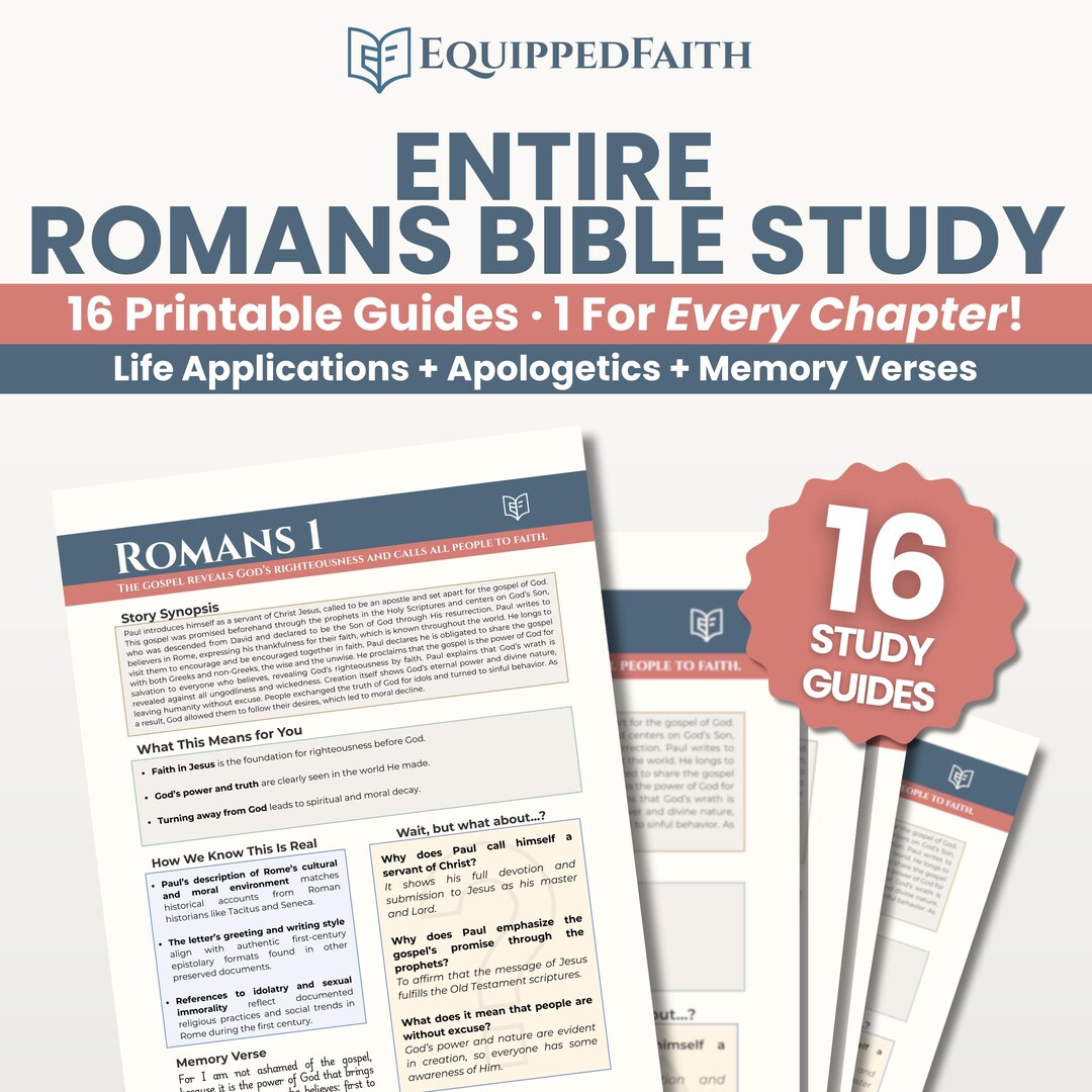 Bible Study Guide Printable | Romans Bible Study PDF | Christian Study ...