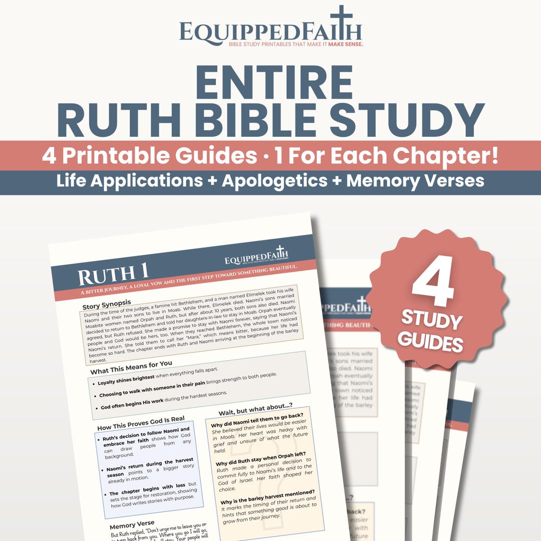 Ruth Bible Study Guide - Printable Christian PDF With Story Summary ...