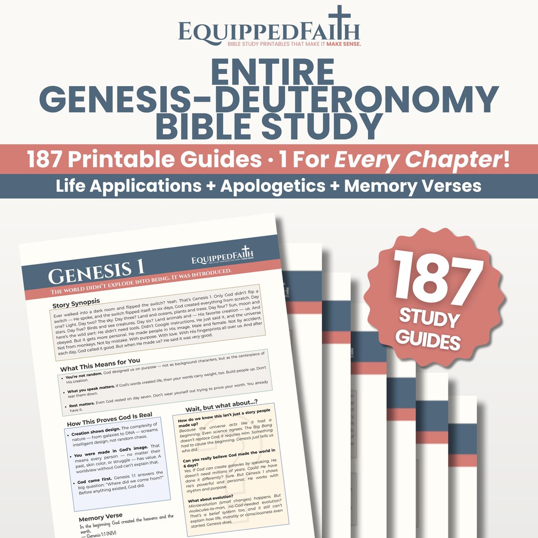 Old Testament Law/pentateuch Bible Study Guide, Genesis to Deuteronomy ...