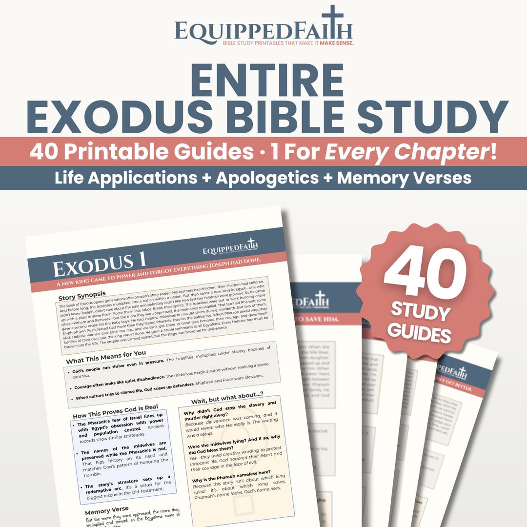 Exodus Bible Study Guide PDF, Printable Bible Study on Exodus, Digital ...