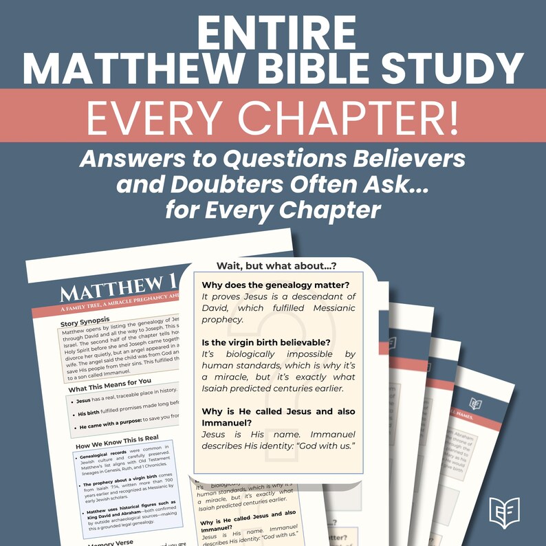 Matthew Bible Study Guide: Christian Devotional, Apologetics (PDF ...