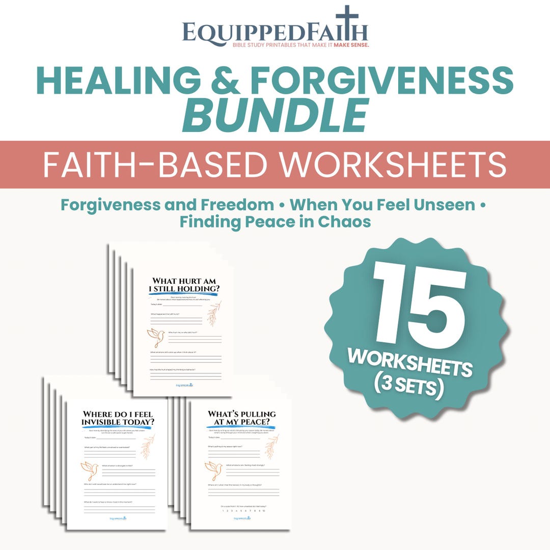 Healing and Forgiveness Bundle: Christian Therapy Worksheets (PDF) - Etsy