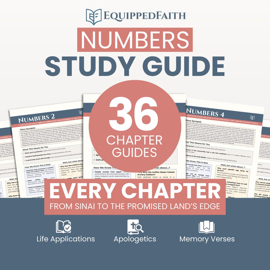 Numbers Bible Study Guide: Chapter Synopsis, Apologetics (PDF Printable ...