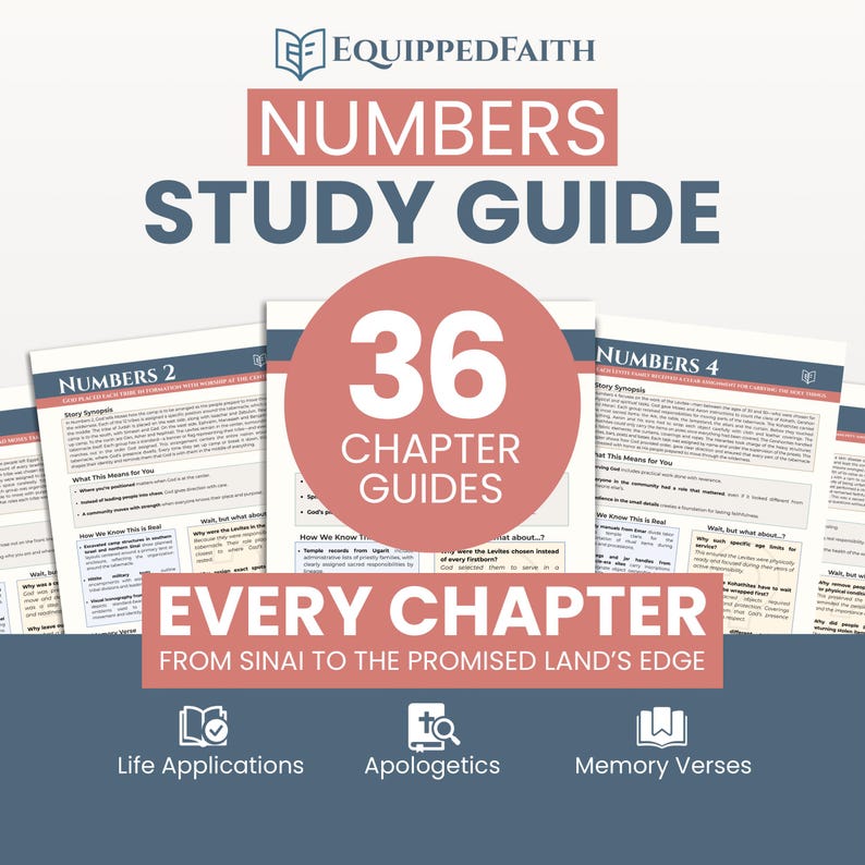 Numbers Bible Study Guide: Chapter Synopsis, Apologetics (PDF Printable ...