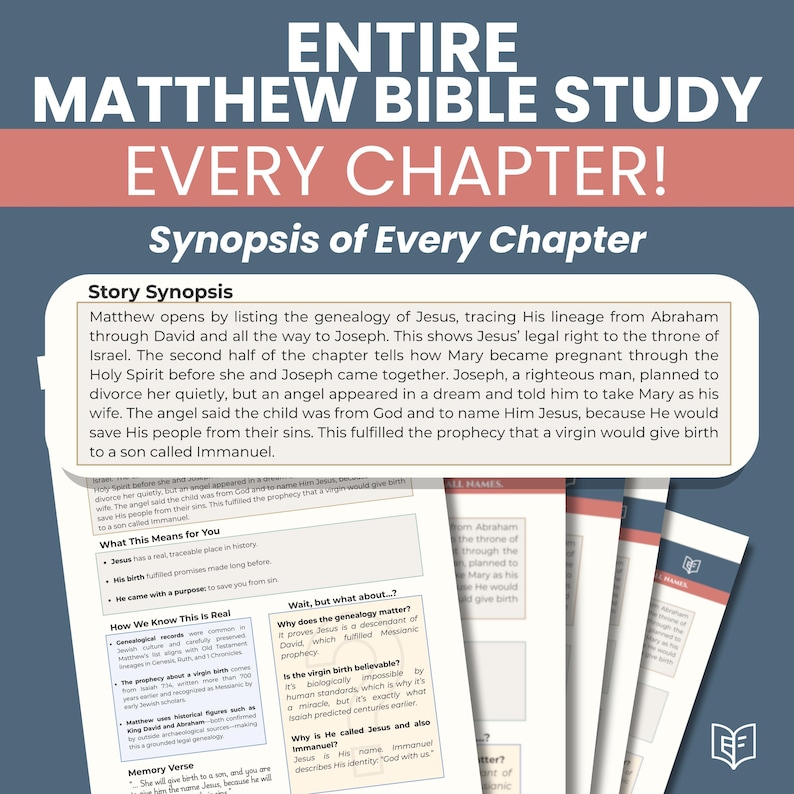 Matthew Bible Study Guide: Christian Devotional, Apologetics (PDF ...