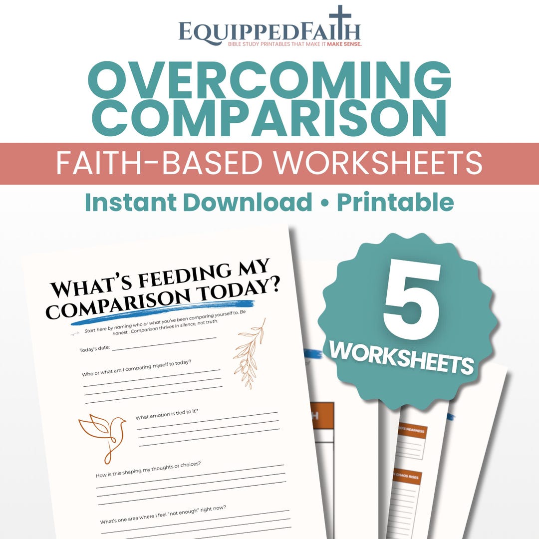 Overcoming Comparison: Gratitude Journal PDF, Christian Therapy ...