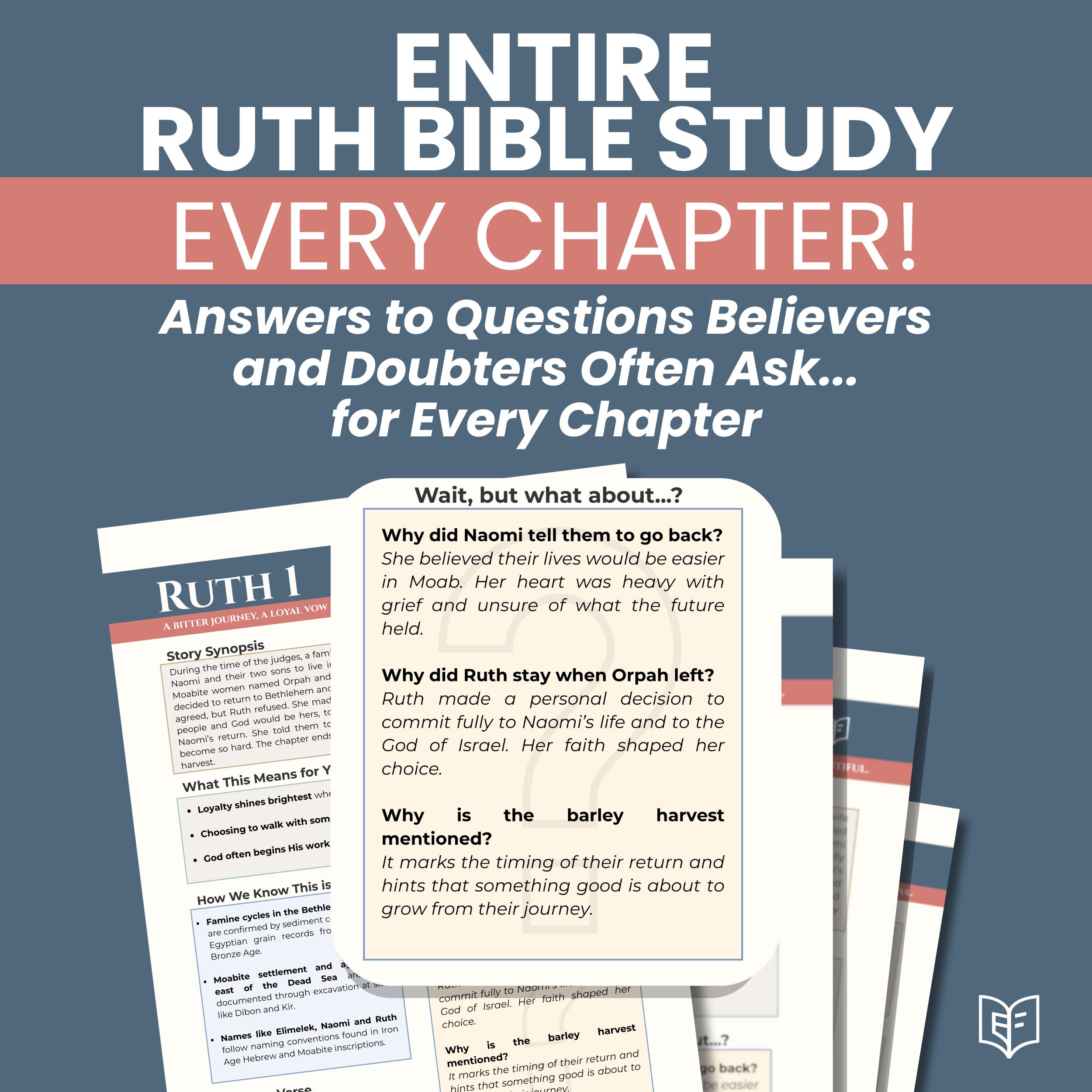 Ruth Bible Study Guide: Christian Devotional, Apologetics (PDF ...