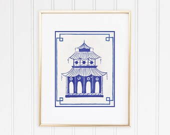 Pagoda Art Print | Etsy
