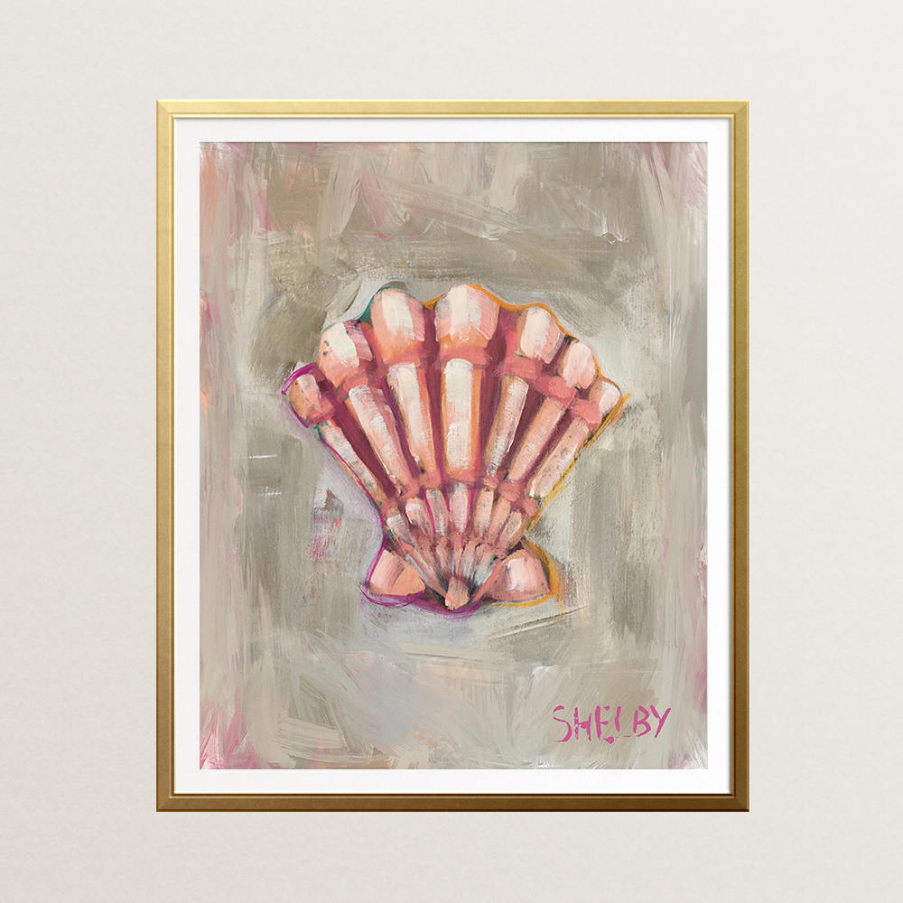 Shell Prints Art Print Wall Art Print Coastal Art | Etsy