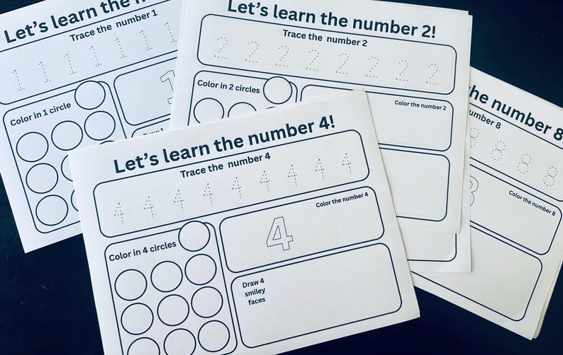 Let's Learn Our Numbers! (printable Practice Sheets to Help Kids Write ...