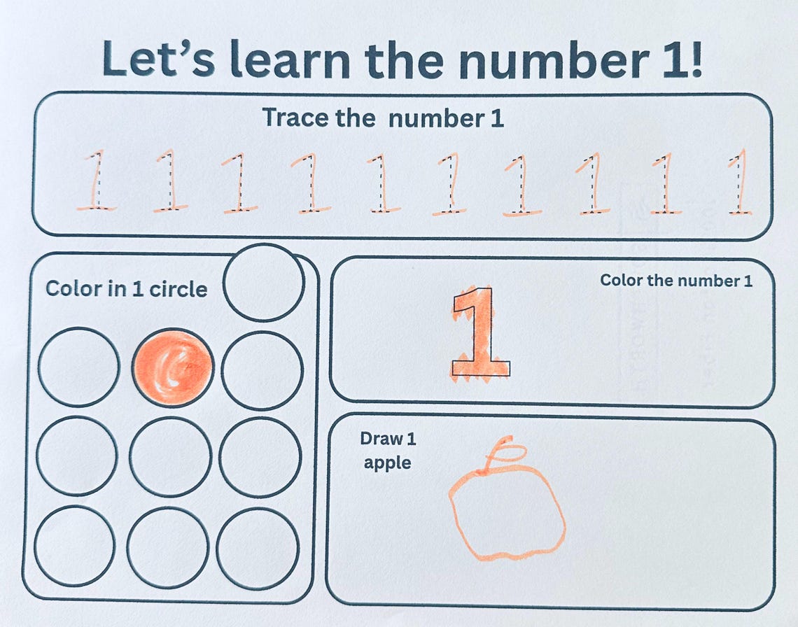Let's Learn Our Numbers! (printable Practice Sheets to Help Kids Write ...