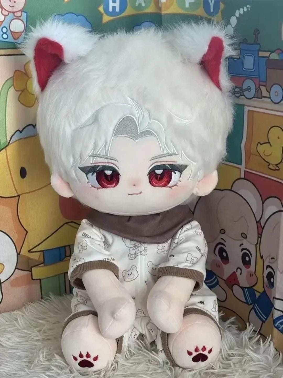 40CM Sylus Anime Love and Deepspace Cosplay Soft Plush Doll Body Dress ...