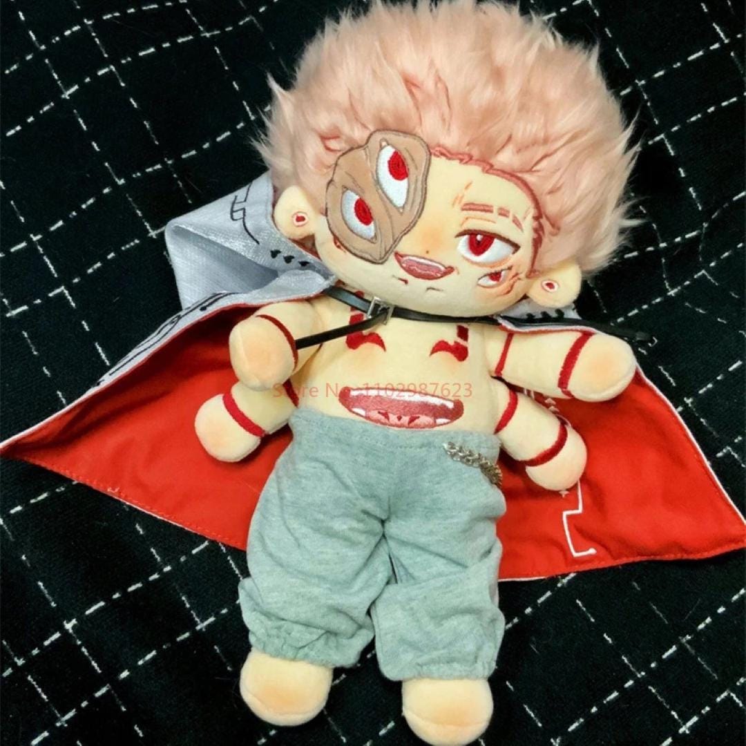 25cm Anime JK Ryomen Sukuna Kawaii Cosplay Plush Doll Body With ...