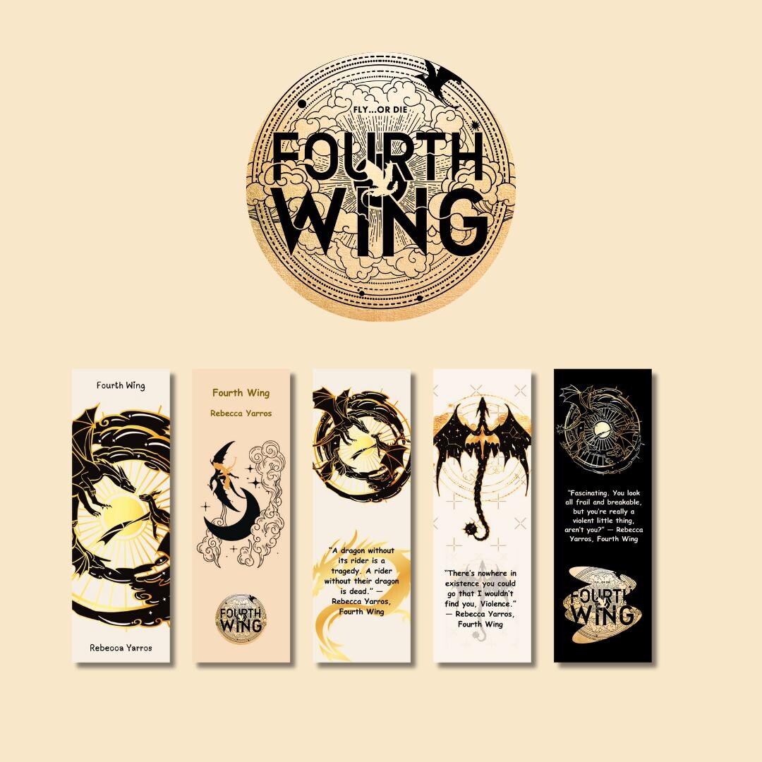 Fourth Wing Bookmarks: Rebecca Yarros Empyrean Series (digital Download ...