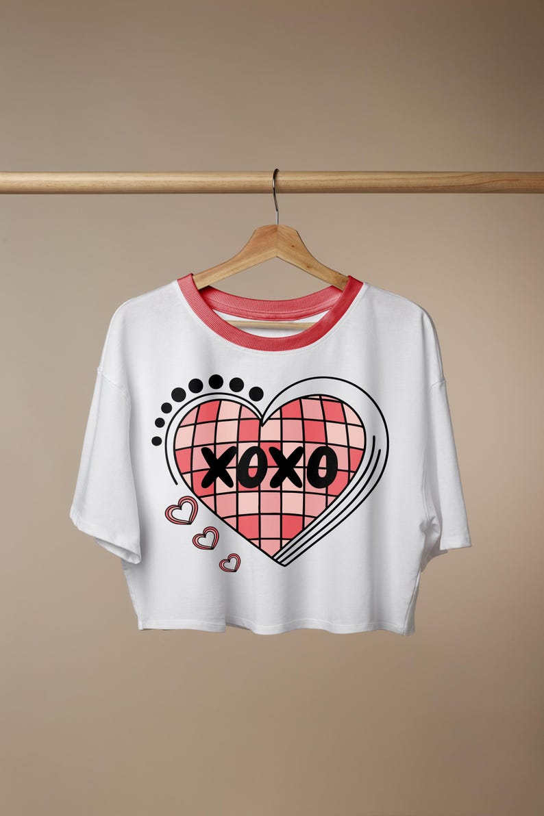XOXO Heart Svg, Grid Heart Svg for Cricut, Cute Love Shirt Svg, Retro ...