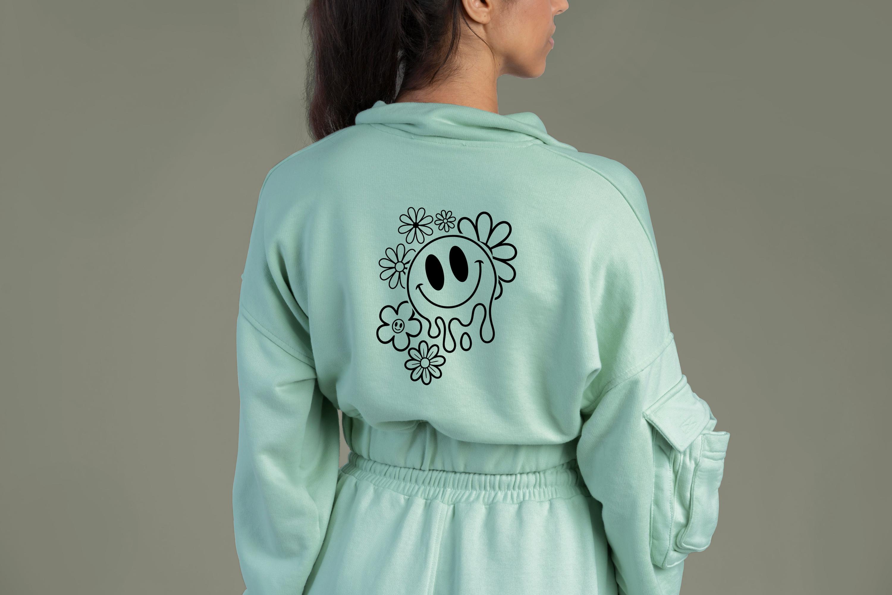 Drippy Smiley Svg Png, Trendy Hippie Face Svg, Good Vibes Boho Svg ...