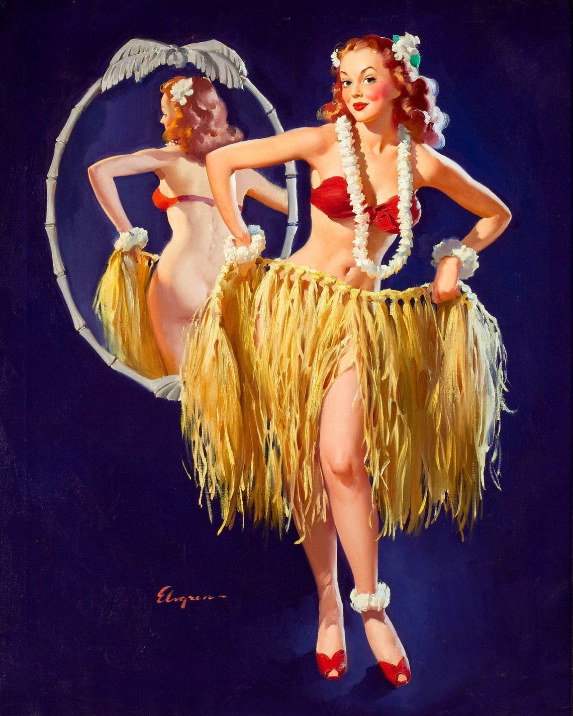 Hula Hula Retro Pin Up Girls Hula And Tropical Photo Art Prints Etsy