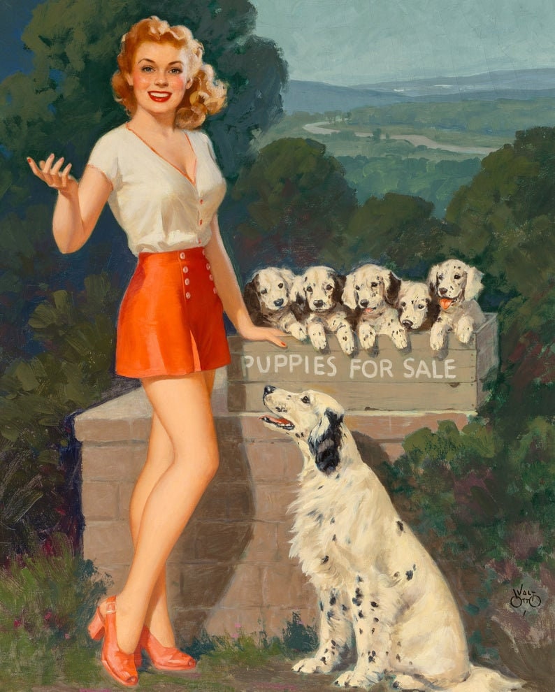 Walt Otto Pin Up Art Best Of Walt Pin Up Girl Photo Etsy