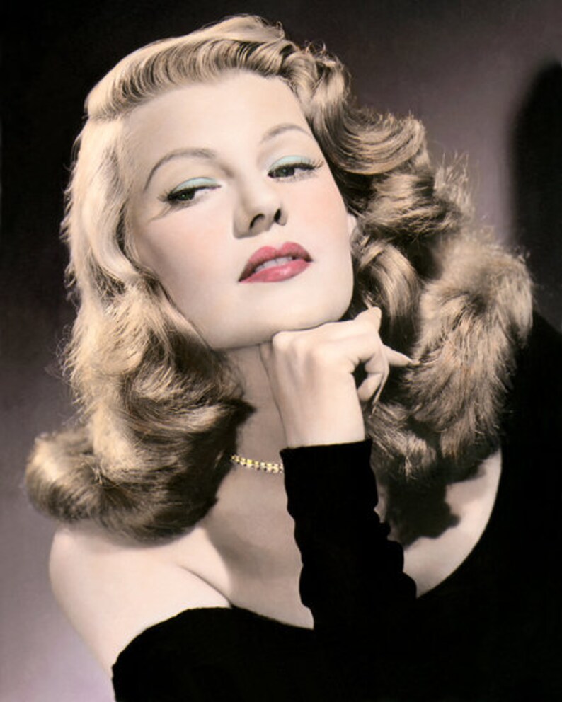 Ready Rita Rita Hayworth Full Color Pin Up Girl Photo Etsy