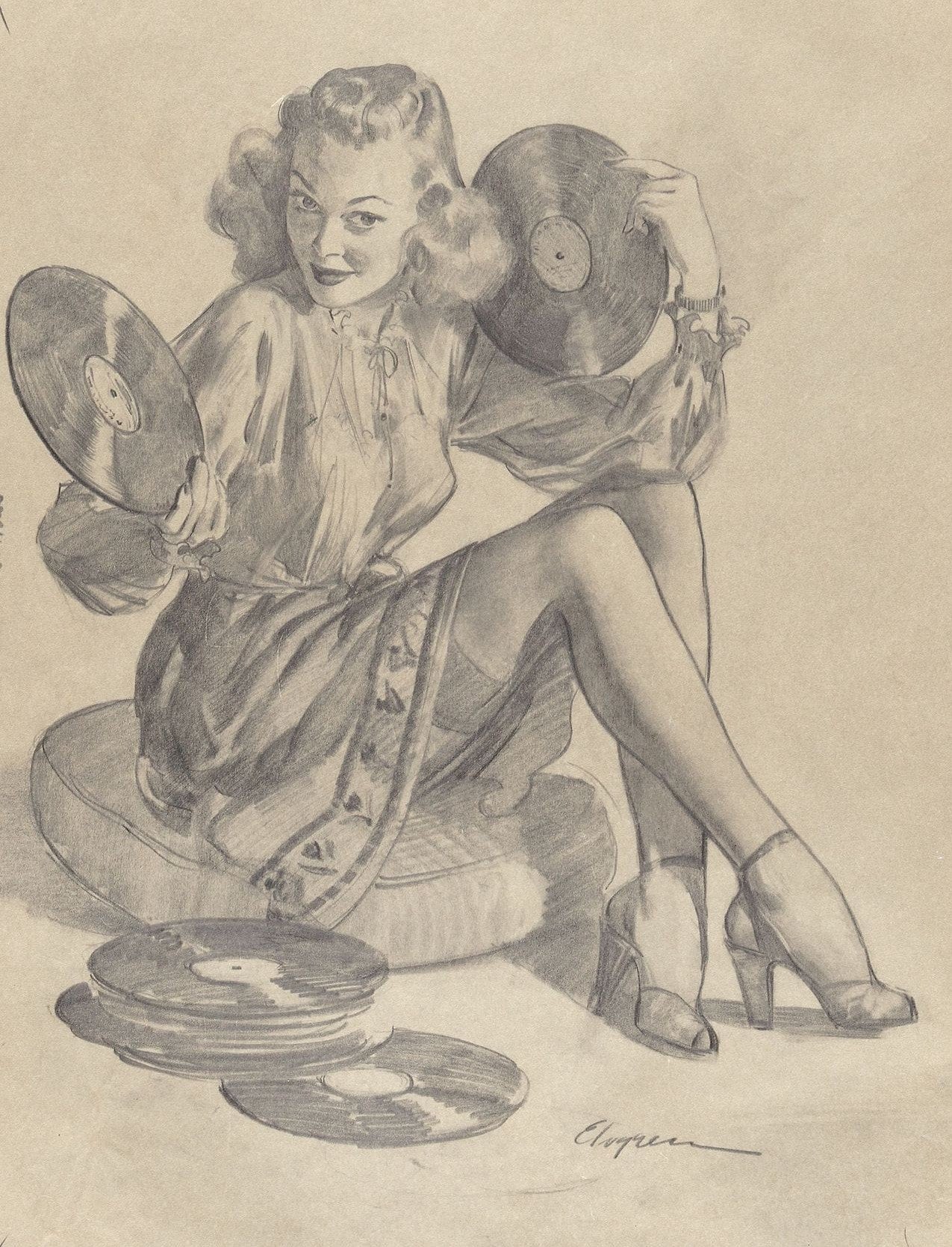 Etch-a-sketch Vintage Pin up Girls Gil Elvgren Sketch | Etsy Etch-a-sketch Vintage Pin up Girls Gil Elvgren Sketch | Etsy