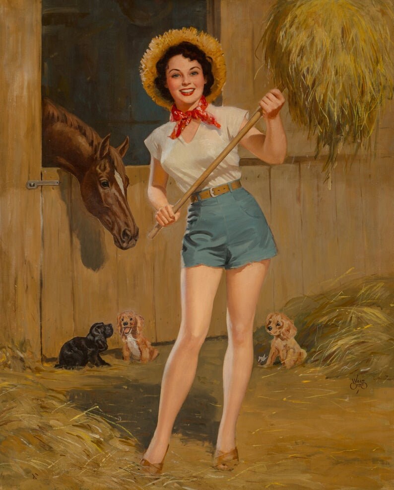 Walt Otto Pin Up Art Best Of Walt Pin Up Girl Photo Etsy