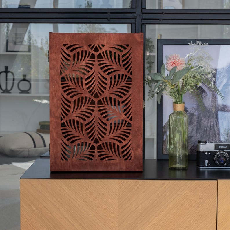 Wall Mounted Essential Oil Cabinet, Wooden Oil Storage Cabinet, Small ...