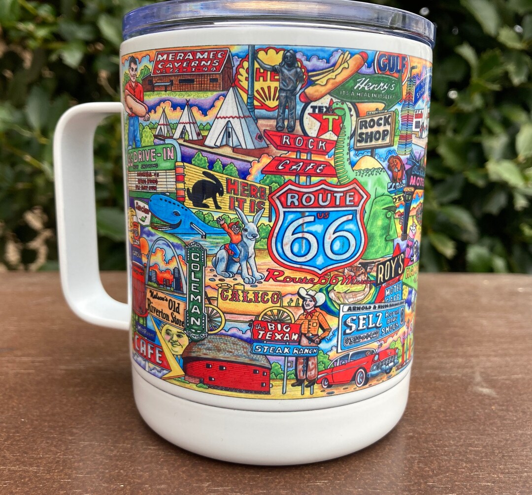Route 66 Metal 13 Oz Travel Mug - Etsy