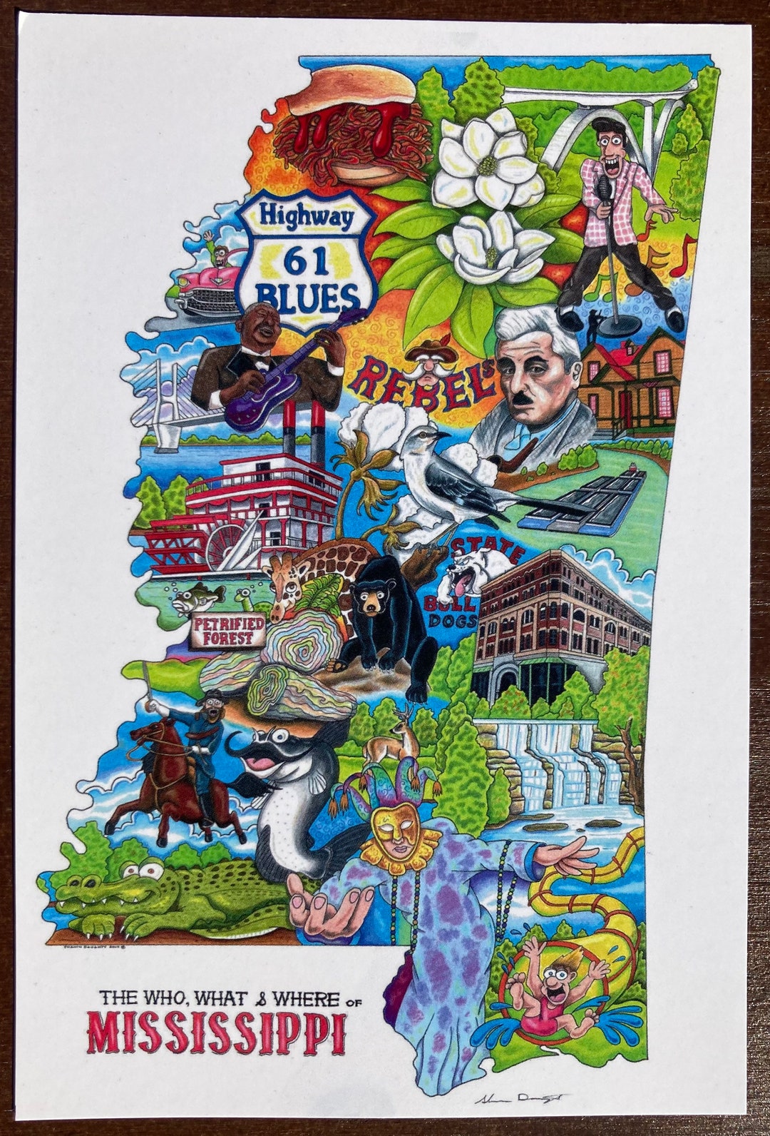 Mississippi Postcards Pack of 15 Signed by the Artist - Etsy