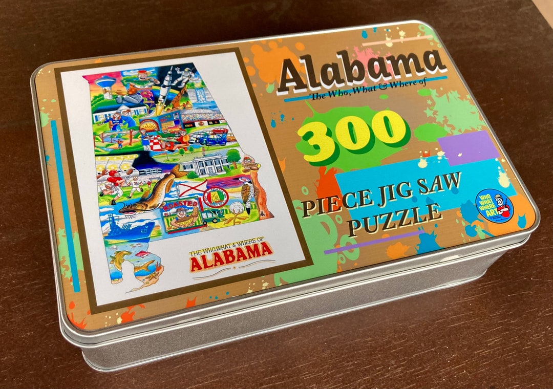 The State of Alabama 300 Piece Jigsaw Puzzle With Metal Collector Tin ...
