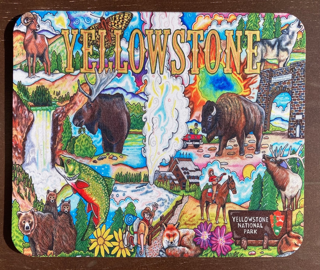 Yellowstone National Park Mouse Pad - Etsy