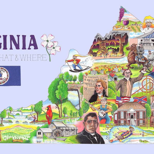 Virginia Postcards - Etsy