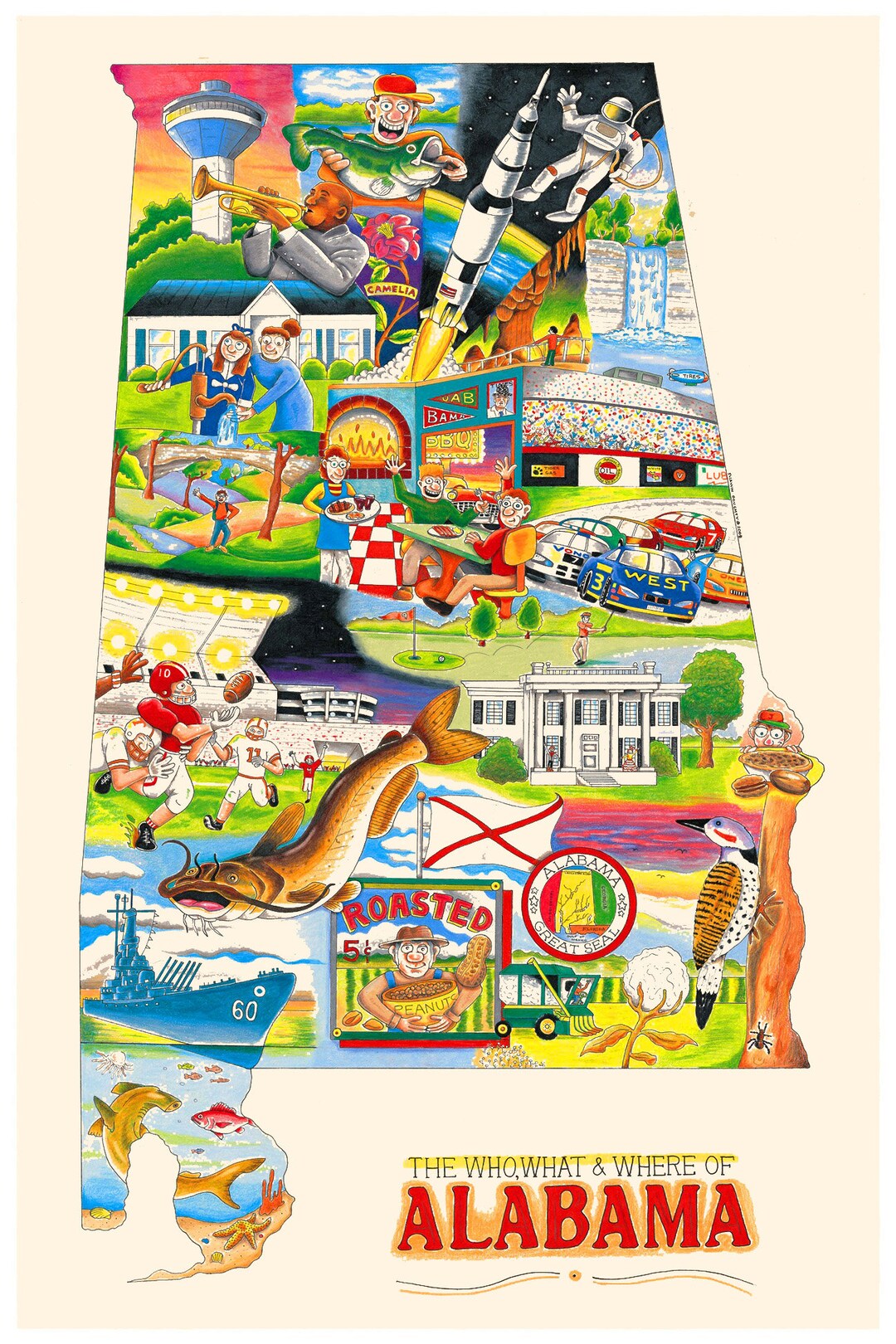 Alabama Postcards Bulk Pack of 50 Signed by the Artist/vacation/travel ...