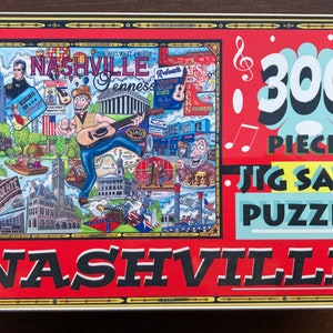 Nashville Tennessee 300 Piece Jigsaw Puzzle With Metal Collector Tin ...